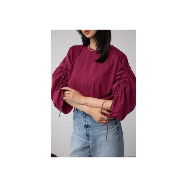 【発売日：2025年07月18日】【ブランド商品番号】250IAB80-127H083 / 【ブランド名】AZUL BY MOUSSY（アズールバイマウジー） / 【色】D/RED3 / 【素材】(身頃部分)コットン100(袖部分)ポリエス...