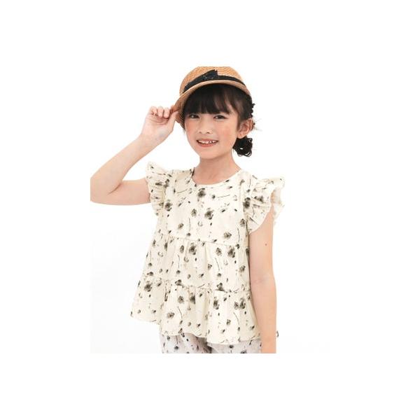 【発売日：2025年03月06日】【ブランド商品番号】tbb02632 h / 【ブランド名】子供服Bee（コドモフク ビー） / 【色】アイボリー地モノクロ花柄