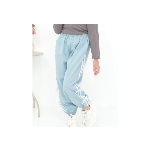 【発売日：2025年07月24日】【ブランド商品番号】baa03305-1 x02 / 【ブランド名】子供服Bee（コドモフク ビー） / 【色】ライトブルー×ラインリボン / 【素材】レーヨン60％ ポリエステル40％ / 【原産国】中国