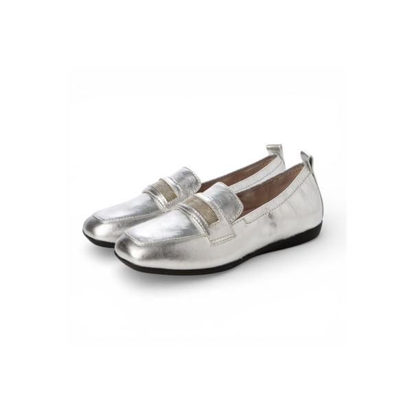 【発売日：2026年03月02日】【ブランド商品番号】95406U SV-350 / 【ブランド名】bussola（ブソラ） / 【色】シルバー / 【表素材】本革 / 【裏素材】本革 / 【中敷素材】生地・合成繊維 / 【ソール素材】合成...