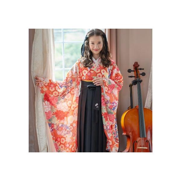 【発売日：2025年02月18日】【ブランド商品番号】HAKAST27 D2 / 【ブランド名】Catherine Cottage（キャサリンコテージ） / 【色】華こっぽり橙×黒袴[D2] / 【素材】上衣：ポリエステル100％ 袴：ポリ...