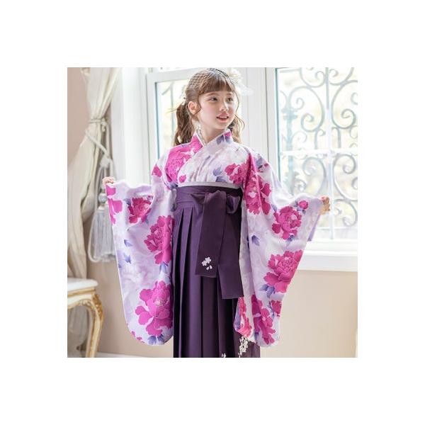 【発売日：2025年07月28日】【ブランド商品番号】HAKAST18 E2 / 【ブランド名】Catherine Cottage（キャサリンコテージ） / 【色】猫と芍薬紫×本紫袴[E2] / 【素材】上衣：ポリエステル100％ 袴：ポリ...