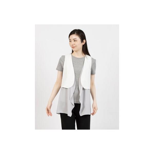 【発売日：2025年03月10日】【ブランド商品番号】324125 7 / 【ブランド名】Deargue（ディアージュ） / 【色】オフ / 【素材】ジャージ部分：ポリエステル100%　布帛部分：ポリエステル100% / 【原産国】韓国