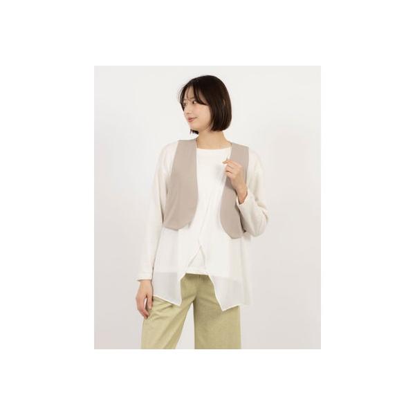 【発売日：2025年03月10日】【ブランド商品番号】324125 57 / 【ブランド名】Deargue（ディアージュ） / 【色】ベージュ / 【素材】ジャージ部分：ポリエステル100%　布帛部分：ポリエステル100% / 【原産国】韓国