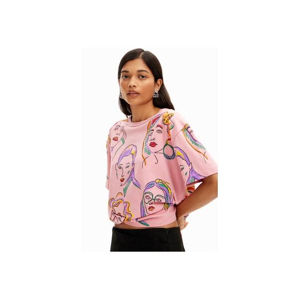 【発売日：2025年02月26日】【ブランド商品番号】24SWTKXO 3113 / 【ブランド名】Desigual（デシグアル） / 【色】ピンク / 【素材】綿100% / 【原産国】インド