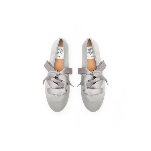 【発売日：2025年09月01日】【ブランド商品番号】09i-ST 153 / 【ブランド名】Emma Francis（エマ フランシス） / 【色】グレー サテン / 【ソール素材】ゴム / 【原産国】日本