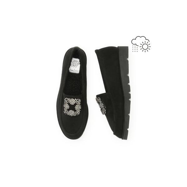 【発売日：2025年10月15日】【ブランド商品番号】2002g-S 101 / 【ブランド名】Emma Francis（エマ フランシス） / 【色】ブラック スエード / 【ソール素材】ゴム / 【原産国】日本