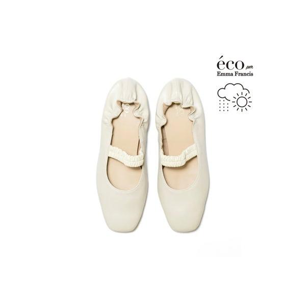 【発売日：2025年04月30日】【ブランド商品番号】03j-AP 177 / 【ブランド名】Emma Francis（エマ フランシス） / 【色】アイボリー アップルレザー / 【表素材】その他生地 / 【ソール素材】ゴム / 【原産国】日本