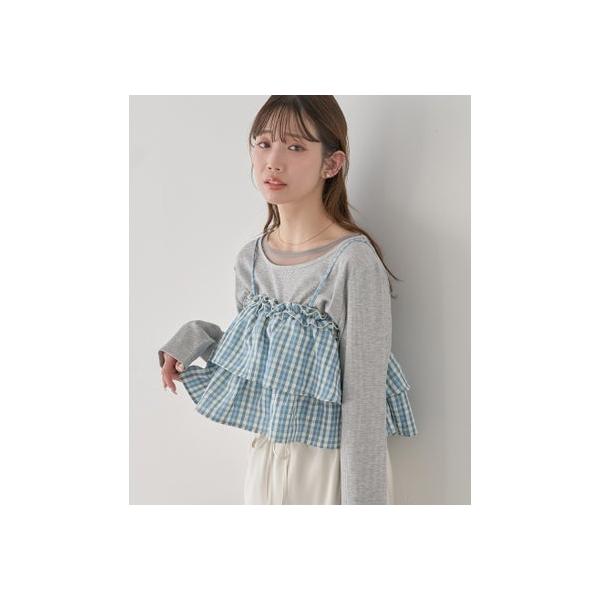 【発売日：2026年03月06日】【ブランド商品番号】01001372600 299 / 【ブランド名】earth music&amp;ecology（アースミュージックアンドエコロジー） / 【色】チェックサックス / 【素材】ポリエステ...