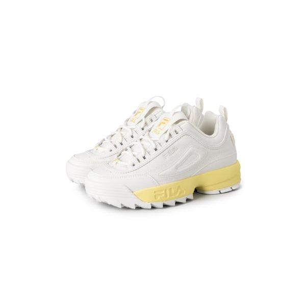 【発売日：2025年09月04日】【ブランド商品番号】UFW25054108 48 / 【ブランド名】FILA（フィラ） / 【色】BLANC DE BLANC/LEMONADE / 【表素材】合成皮革 / 【ソール素材】ゴム / 【原産国】中国