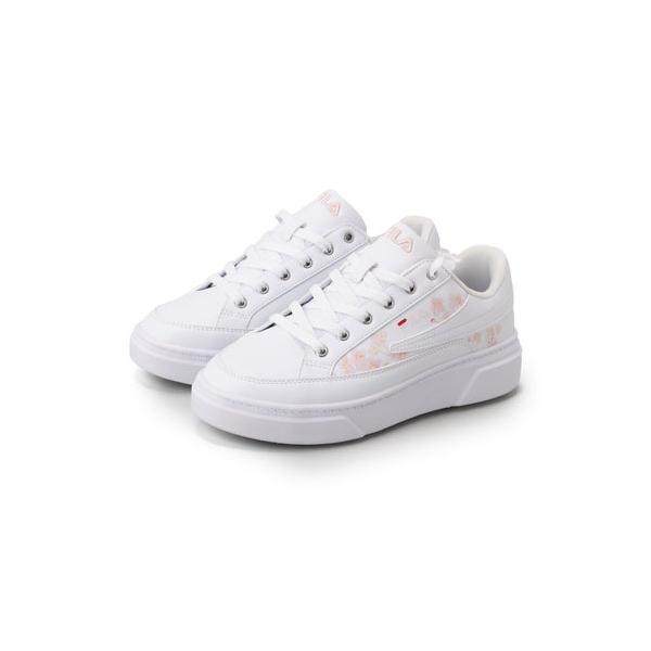 【発売日：2026年02月12日】【ブランド商品番号】FM0101077100 48 / 【ブランド名】FILA（フィラ） / 【色】PURE WHITE/Primrose Pink / 【表素材】合成皮革 / 【原産国】中国