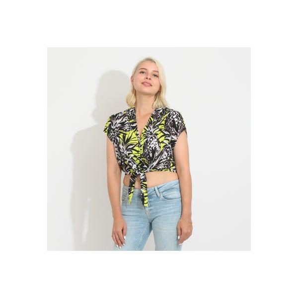 【発売日：2025年03月04日】【ブランド商品番号】W0GH95WBH30 P26P / 【ブランド名】GUESS（ゲス） / 【色】POP PINEAPPLE LIME BLK COMBO / 【素材】レーヨン100% / 【原産国】中国