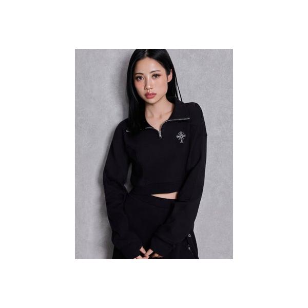 【発売日：2026年01月18日】【ブランド商品番号】072612701201 09 / 【ブランド名】GYDA（ジェイダ） / 【色】ブラック / 【素材】本体:綿60% ポリエステル40% リブ:綿56％ ポリエステル42% ポリウレタ...