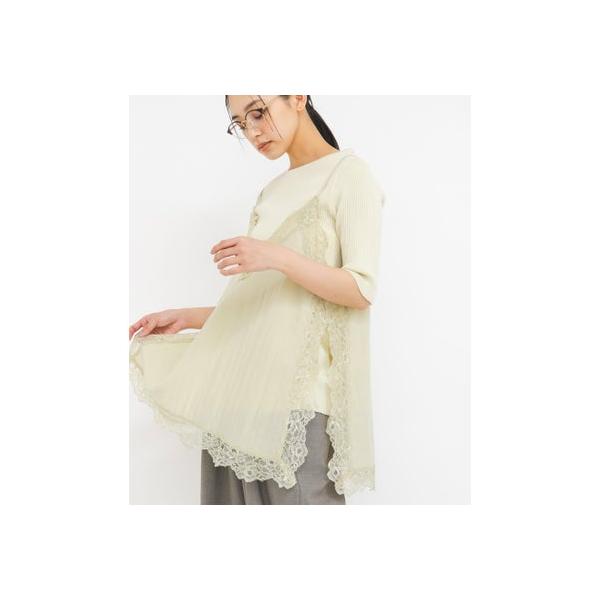 【発売日：2026年03月31日】【ブランド商品番号】KB26130-2035040 1018 / 【ブランド名】KBF（ケービーエフ） / 【色】ベージュ / 【素材】本体 : 再生繊維(セルロース)91% ナイロン9%レース : ナイロ...