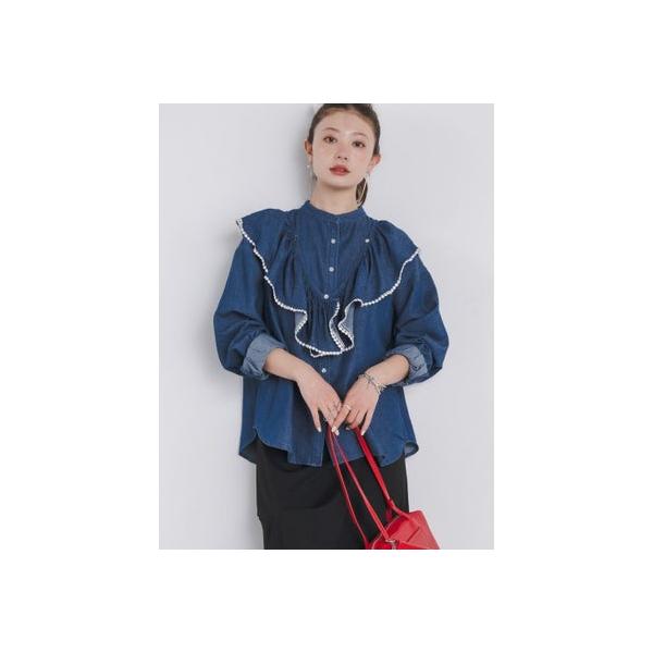 【発売日：2025年03月19日】【ブランド商品番号】KP580023T003 82 / 【ブランド名】kivi（キヴィ） / 【色】BLU2 / 【素材】本体：綿100％レース：ポリエステル100％ / 【原産国】中国製