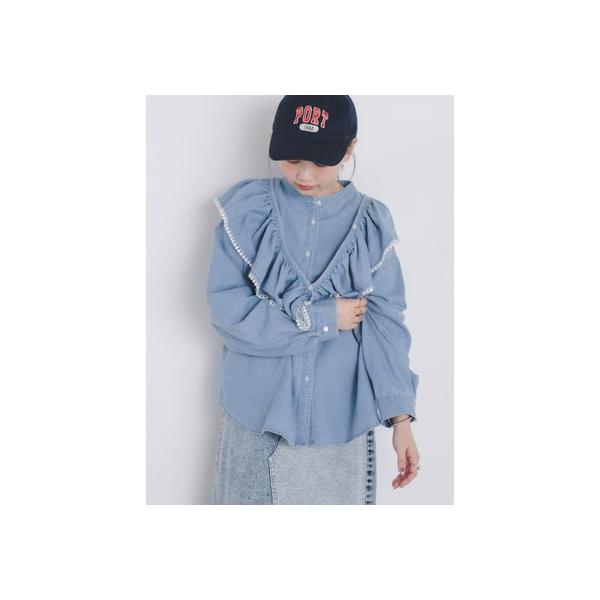 【発売日：2025年03月19日】【ブランド商品番号】KP580023T003 81 / 【ブランド名】kivi（キヴィ） / 【色】BLU1 / 【素材】本体：綿100％レース：ポリエステル100％ / 【原産国】中国製