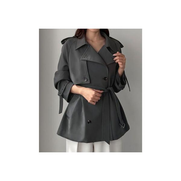 【発売日：2026年02月20日】【ブランド商品番号】frvd036-617 -cc / 【ブランド名】Louere（ルエレ） / 【色】チャコール / 【素材】表地：ポリエステル97% ポリウレタン3%　裏地：ポリエステル100% / 【...