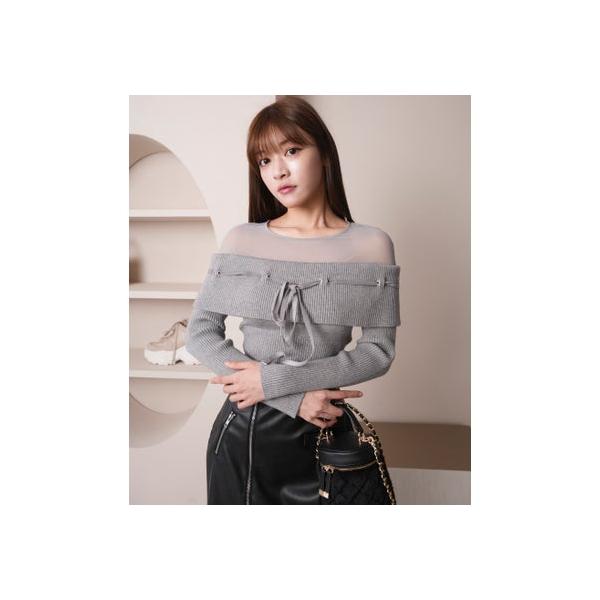 【発売日：2025年02月27日】【ブランド商品番号】0446010140 95 / 【ブランド名】LIP SERVICE（リップサービス） / 【色】グレー / 【素材】[本体]レーヨン50% ポリエステル28% ナイロン22% [別布?...