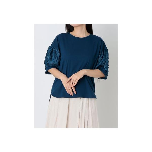 【発売日：2026年01月19日】【ブランド商品番号】SECK5321 27431468 / 【ブランド名】LILASIC（リラシク） / 【色】ネイビー / 【素材】FABRIC：プレーティング天竺×フラワージャカード QUALITY：綿...