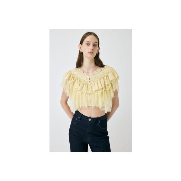 【発売日：2025年08月08日】【ブランド商品番号】010IA230-4211620 / 【ブランド名】MOUSSY（マウジー） / 【色】ECRU / 【素材】(レース部分)ナイロン:ポリウレタン:(シフォン部分)ポリエステル:100 ...