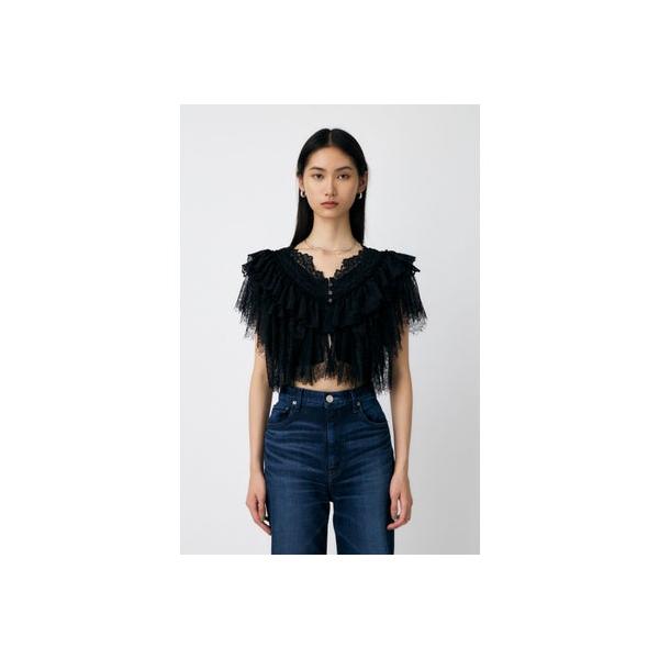 【発売日：2025年08月08日】【ブランド商品番号】010IA230-4211020 / 【ブランド名】MOUSSY（マウジー） / 【色】BLK / 【素材】(レース部分)ナイロン:ポリウレタン:(シフォン部分)ポリエステル:100 /...