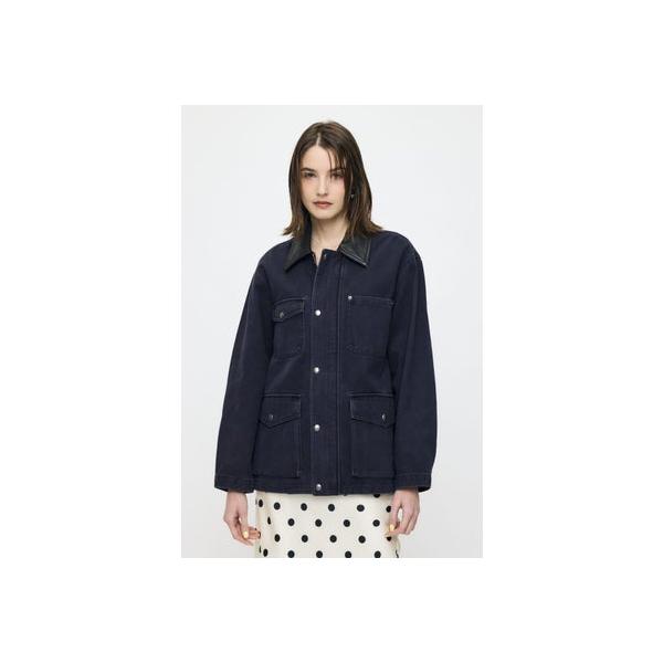 【発売日：2026年01月13日】【ブランド商品番号】010JS230-2351021 / 【ブランド名】MOUSSY（マウジー） / 【色】L/BLK1 / 【素材】(本体)コットン:100(衿部分)合成皮革: / 【原産国】中国