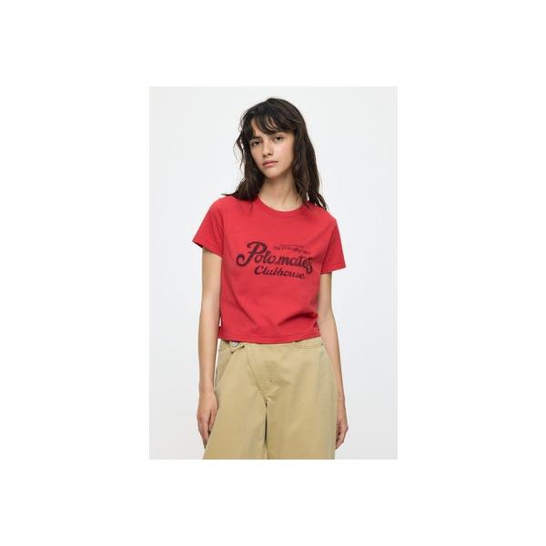 【発売日：2026年04月24日】【ブランド商品番号】010JS490-5101080 / 【ブランド名】MOUSSY（マウジー） / 【色】RED / 【素材】コットン:60ポリエステル:40 / 【原産国】中国