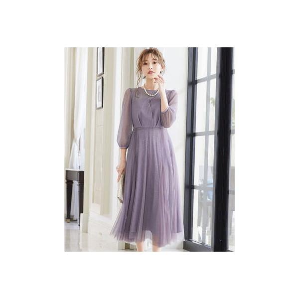 【発売日：2025年02月26日】【ブランド商品番号】asa81990 llave / 【ブランド名】niana（ニアナ） / 【色】パープル / 【素材】チュール：ポリエステル100％ラメチュール：ポリエステル100％シフォン：ポリエステ...