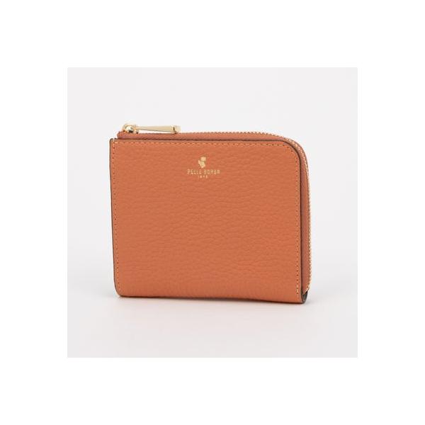 【発売日：2026年03月17日】【ブランド商品番号】204797 SO / 【ブランド名】PELLE BORSA（ペレボルサ） / 【色】サーモンオレンジ / 【素材】牛革(型押しシュリンク)