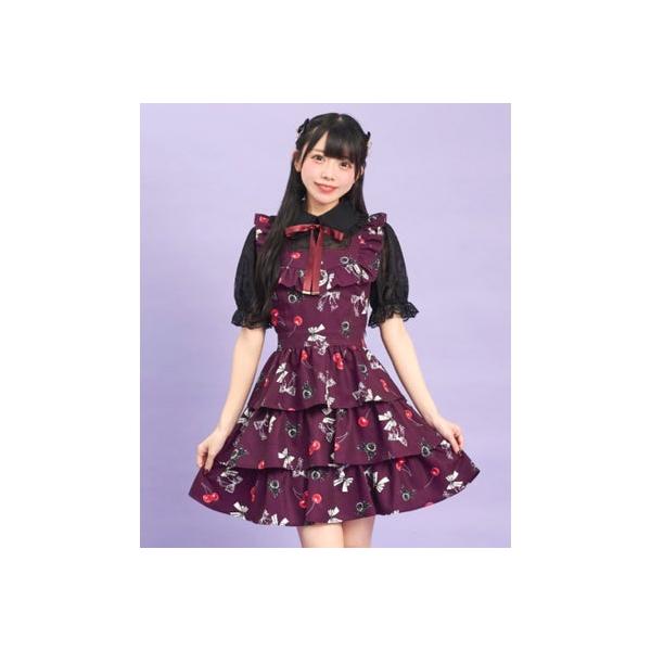 【発売日：2025年07月25日】【ブランド商品番号】5ST504 82 / 【ブランド名】Secret Honey（シークレットハニー） / 【色】ワイン / 【素材】表地・裏地・別地・レース生地・シフォン部分・テープ部分・ピコレース：ポ...