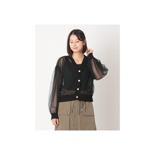 【発売日：2026年02月26日】【ブランド商品番号】15163231 02 / 【ブランド名】Sensounico（センソユニコ） / 【色】ブラック / 【素材】[本体]レーヨン89% ナイロン11% [チュール部分]ポリエステル100...