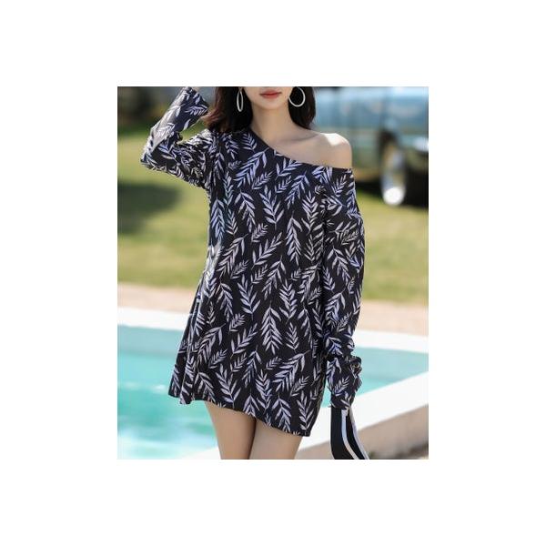 【発売日：2025年02月19日】【ブランド商品番号】rashguard014 7 / 【ブランド名】Teddyshop（テディショップ） / 【色】ブラック×リーフ / 【原産国】MADE IN CHINA