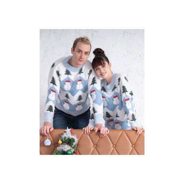 【発売日：2025年03月06日】【ブランド商品番号】ugrychristmassweater 019blue / 【ブランド名】UGLY（アグリー） / 【色】ホワイト×ブルー