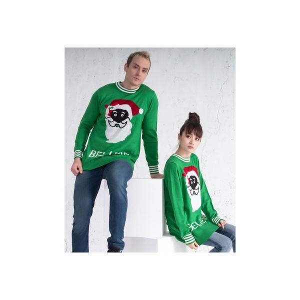 【発売日：2025年03月06日】【ブランド商品番号】ugrychristmassweater 1004green / 【ブランド名】UGLY（アグリー） / 【色】ダークグリーン