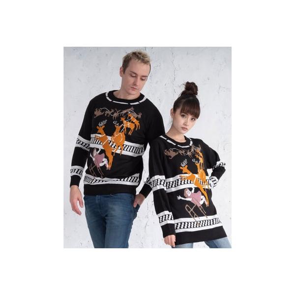 【発売日：2025年03月06日】【ブランド商品番号】ugrychristmassweater 009black / 【ブランド名】UGLY（アグリー） / 【色】ブラック系その他2 / 【素材】アクリル100%