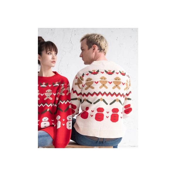 【発売日：2025年03月06日】【ブランド商品番号】ugrychristmassweater 015white / 【ブランド名】UGLY（アグリー） / 【色】ホワイト / 【素材】アクリル50%、 ナイロン30%、 ポリエステル20%