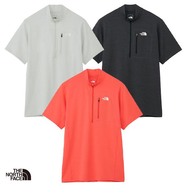 キーワード：ノースフェイス ジップシャツ Tシャツ 半袖 ショートスリーブ メンズ UVカット アウトドア スポーツ 登山 トレッキング クライミング ボルダリング ハイキング キャンプ