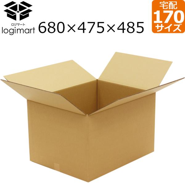 宅配170サイズ対応ダンボール梱包・通販・引っ越し・海外発送外寸(約)：幅680mm×奥行き475mm×高さ485mm内寸(約)：幅670mm×奥行き465mm×高さ475mm厚さ：5mm材質：K5中芯：160gフルート：A/F製造：日本才...