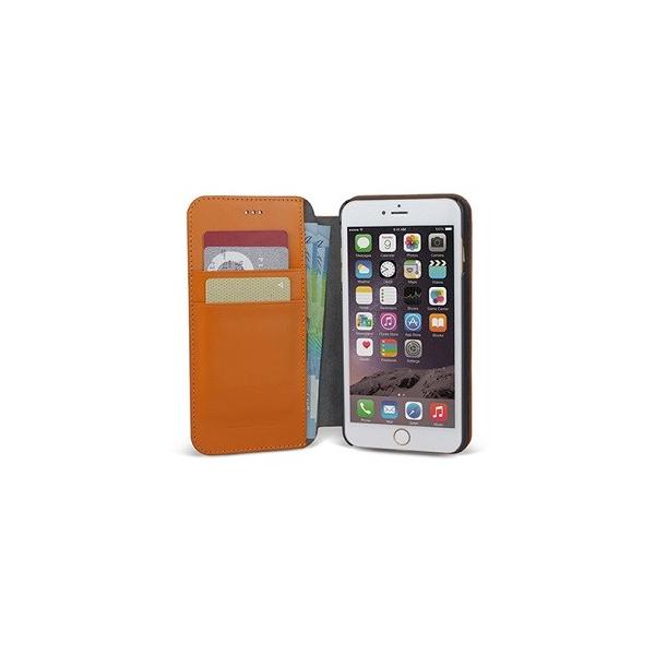Intuitive Cube Japan X-Guard iPhone6 Plus用 スマートフォンケース ブラウン カード入れ付き 折り畳み ブックタイプ[LG-MA09-4818]