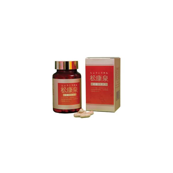【名称】松康泉 【原材料】松節、ゼラチン、柳葉、（ カプセル：ゼラチン））【内容量】100粒入【栄養成分】(1粒あたり) エネルギー1.1kcal/タンパク質0.057g/脂質0.029g未満/炭水化物0.176g/ナトリウム0.55mg【...