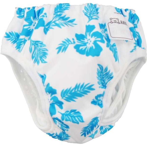 水遊び用パンツ 南国風ハイビスカス柄 ベビースイミング 水あそびパンツ ブリーフ型　ゴム インナー 保育所 保育園 水遊びパンツ (詳細)●日本製●サイズ：80cm、 90cm、100cm●素材：表：ポリエステル100％裏：ポリエステル10...