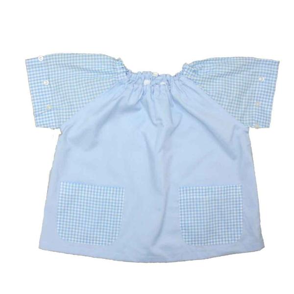 スモック 入園 入学 子供用 園児 125cm・130cm ブルー あすつく対応 キッズスモック キッズ 子供スモック こども 保育園 幼稚園 園児スモック 幼児スモックの詳細●カラー：ブルー　ポケット・肩はギンガムチェック●素材：ポリエス...