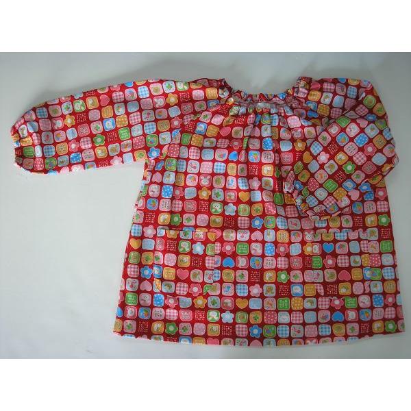 スモック 入園, 入学 子ども用 園児 スモック（うさぎ＆ねこ＆くま） かぶり長袖スモック(説明)●カラー：赤（うさぎ＆ねこ＆くま）●素材：綿100％●サイズ：100cm着丈約46cm　　　　：120cm〜135cm着丈約56cm●ポケット...