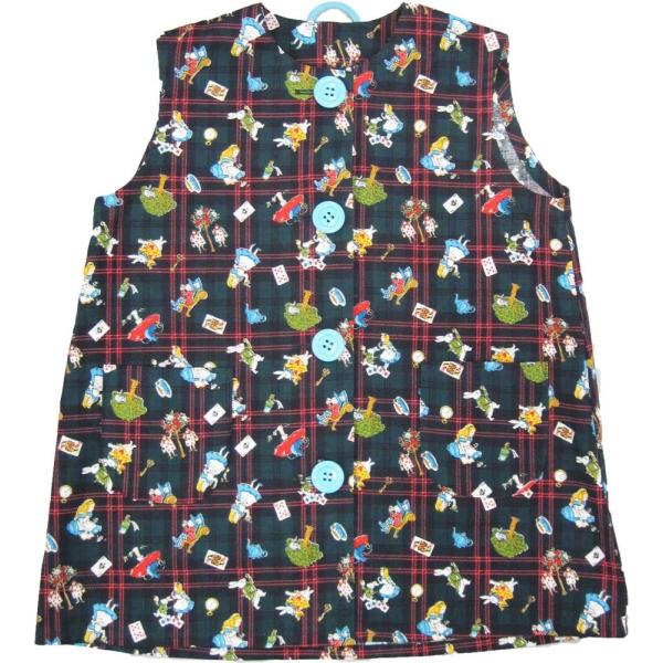 スモック グリーンタータンチェック×アリス柄 　袖なしスモック　キッズスモック 子供用スモック お絵かき 保育園 幼稚園 お稽古 入園 入学　ロリポップの詳細●カラー：グリーンタータンチェック×アリス柄●素材：綿100％●サイズ：120cm...