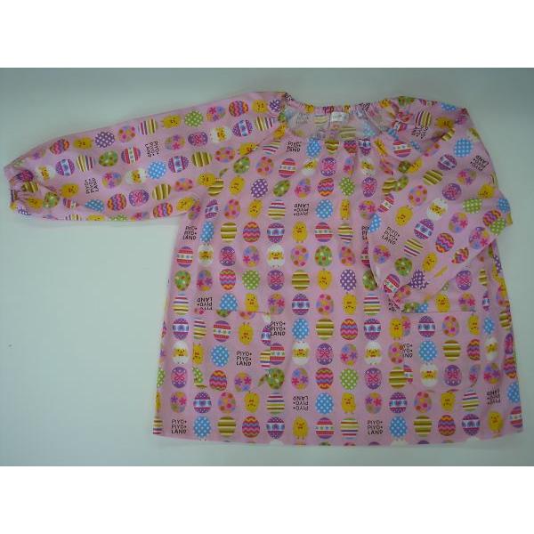 子ども用（園児用）かぶり長袖スモック(ピンク地にたまご＆ひよこ柄長袖) 入園 入学(説明)●カラー：(ピンク地にたまご＆ひよこ柄)長袖●素材：綿100％●サイズ：120cm(着丈約55cm）●日本製お絵かきや粘土遊び、お食事時間などこの幼児...