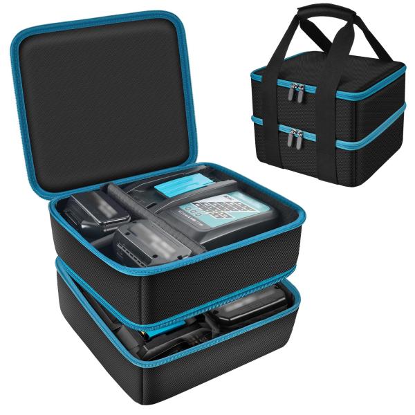 収納ケース互換品 マキタ互換バッテリー 40V 36V 18V 10.8V 14.4V 12V 7.2V，マキタ充電器用バッテリー収納オーガナイザーホルダー （ケースのみ）バッテリー収納キットホルダーケースはマキタ 18vバッテリーに完璧に...