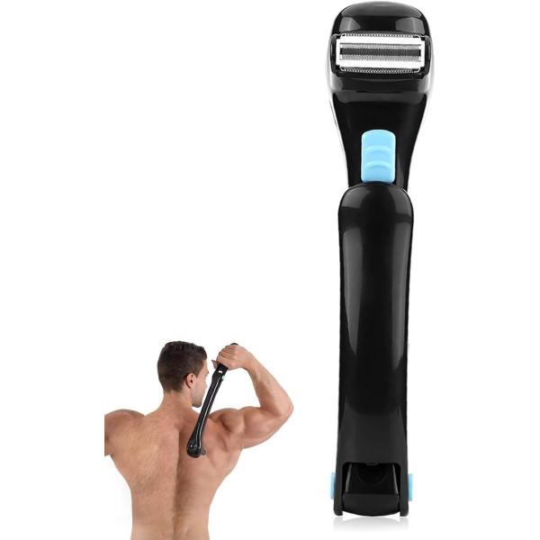 【ボディシェーバーで清潔感アップ】軽量＆最長37cmのロング電動シェーバーだから背中のセルフカットも簡単！【女性にもおすすめ】様々な角度からシェービング！肩〜背中〜腰もラクラクムダ毛処理！【これ1台で全身セルフケア】伸ばして背中を、畳んで腕...