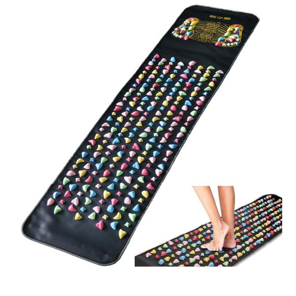 Blue Giraffe 足つぼ マット フットマッサージマット 175x35cm 健康ボード ウォーキングマット 足裏マット マッサージ ツボ刺激 フットケア 折りたたみ 血行促進 (1個)足裏は第二の心臓と呼ばれ、健康にも大きく影響しま...