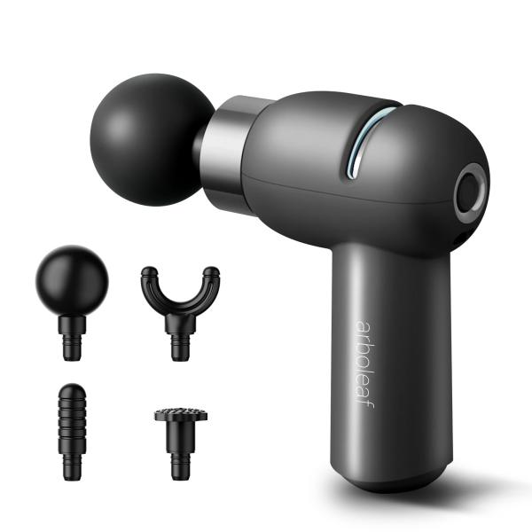 arboleaf 筋膜リリースガン ハンディガン MINI 筋膜ガン 4個アタッチメント 6mm振幅 強力振動 リリースガン きんまくリリース 電動ガン 筋膜ガン 2500-3000回/分 Type-C充電式 大容量バッテリー 370g超軽...