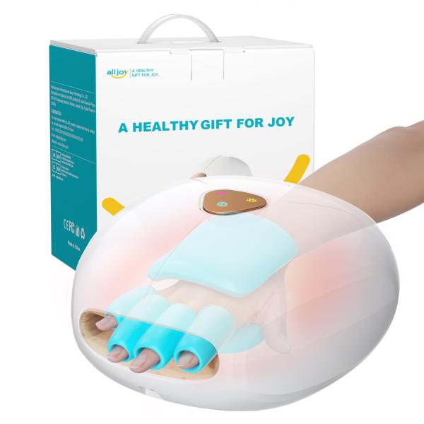 ALLJOY ハンドケア リラクゼーション器 エアバッグ 両手対応 ハンドモミ 手袋と併用 手の休憩 保湿 手のひら 指 加圧 ヒーター コードレス ハンドウォーマー オートオフタイマー 収納ポーチ付 敬老の日 プレゼント 誕生日 父親 母...